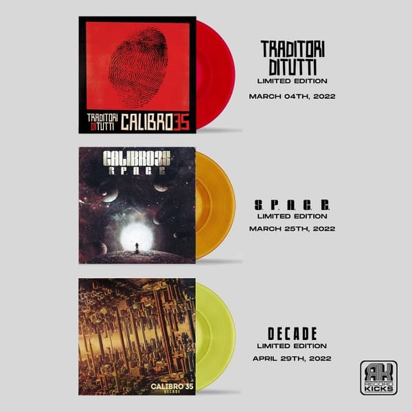 Calibro 35: la band annuncia la ristampa di 3 album in vinile colorato