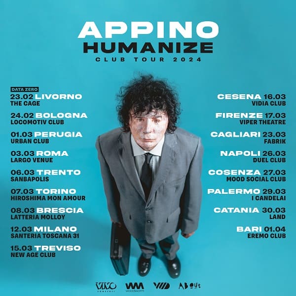 Appino: annunciate le prime date di "Humanize Club Tour 2024"